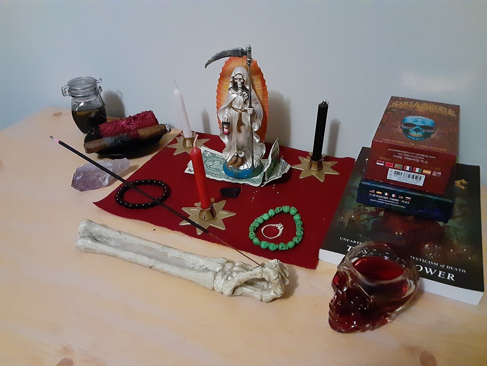 My little Santa Muerte altar - Magick Vampirism & Necromancy - Become A ...