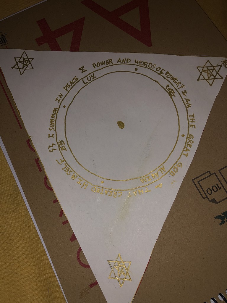 Custom triangle of art for evocation - White Magick, Right Hand Path ...